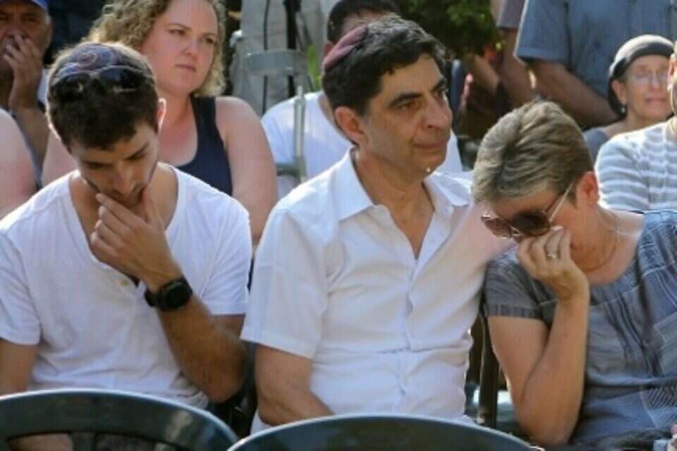 The Goldin family at a memorial marking two years since the death of Lt ...